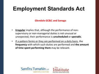 Employment Standards Act - 2011 Update | PPT