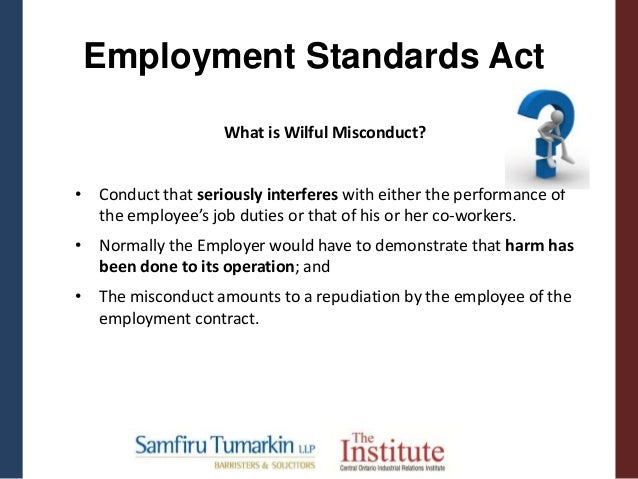 Employment Standards Act - 2011 Update