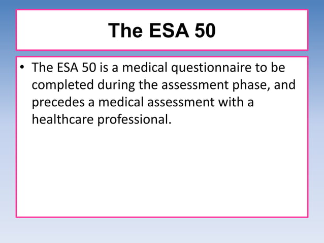 Esa 50 form filling | PPT