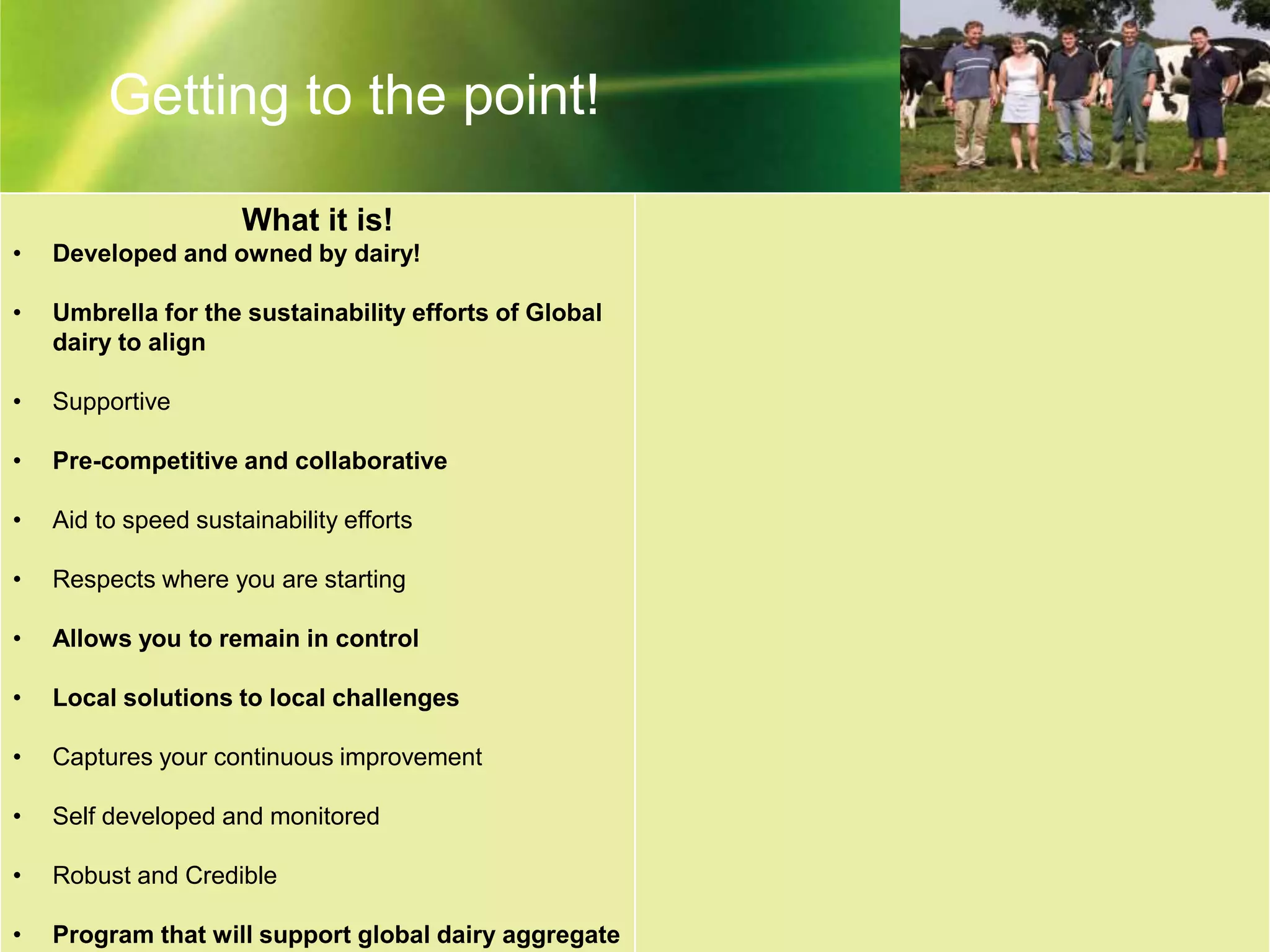 The Dairy Sustainability Framework-Brian Lindsay | PPTX
