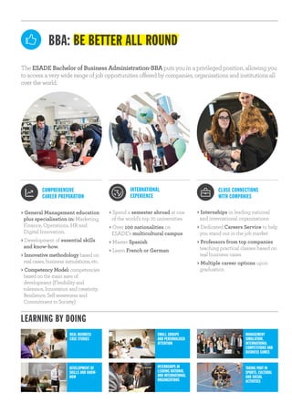 BROCHURE: ESADE Bachelor of Business Administration (BBA) Brochure | PDF
