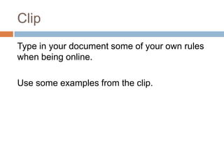 eSafety ICT Lesson | PPTX