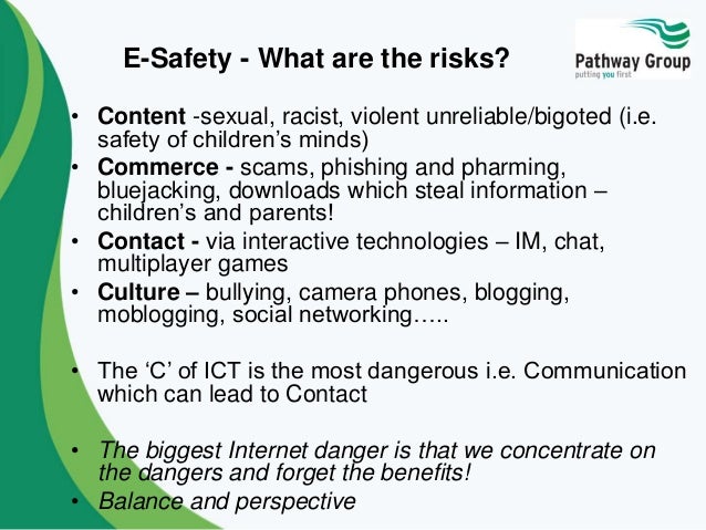 Esafety slides for WorkPlace Learning staff - internet safety resourc…