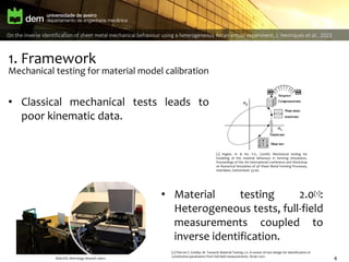 On the inverse identification of sheet metal mechanical behaviour using a heterogeneous Arcan ...