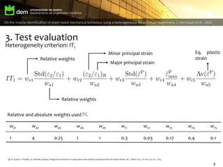 On the inverse identification of sheet metal mechanical behaviour using ...