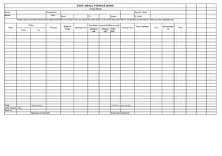 ESAF SFB TA SHEET (TRAVEL ALLOWANCE) | PDF
