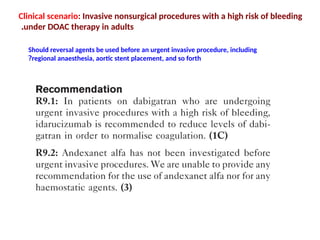 ESAIC Clinical guidlines in reversal of DOAC 2024.pptx
