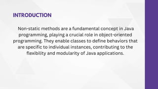 Augumented course for vtu topic non static method in java | PPTX