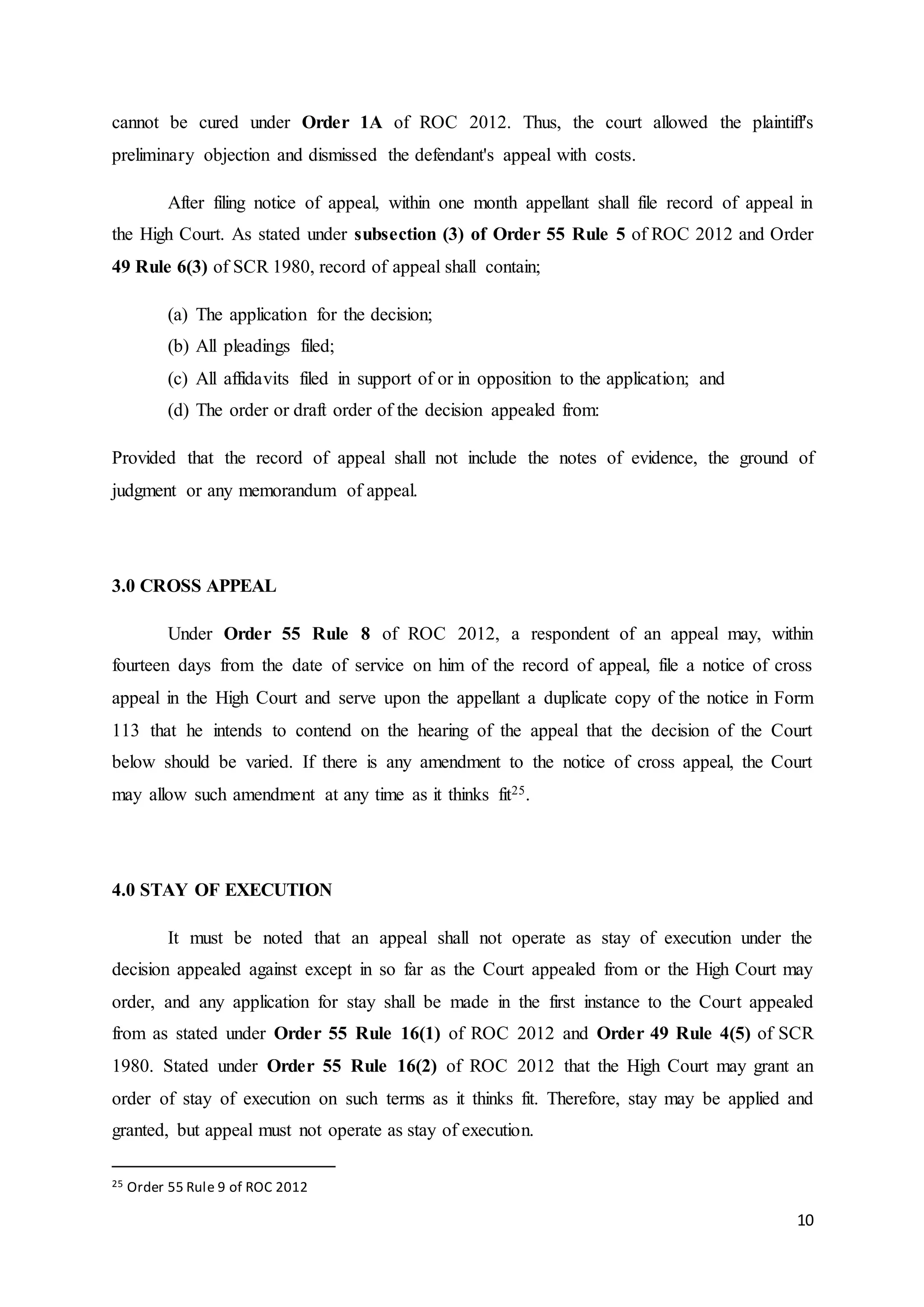 CIVIL PROCEDURE: PROCEDURE OF FILING AN APPEAL FROM SUBORDINATE COURT ...