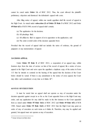 CIVIL PROCEDURE: PROCEDURE OF FILING AN APPEAL FROM SUBORDINATE COURT ...