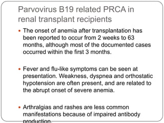 PRCA post renal transplant-a case and review | PPTX