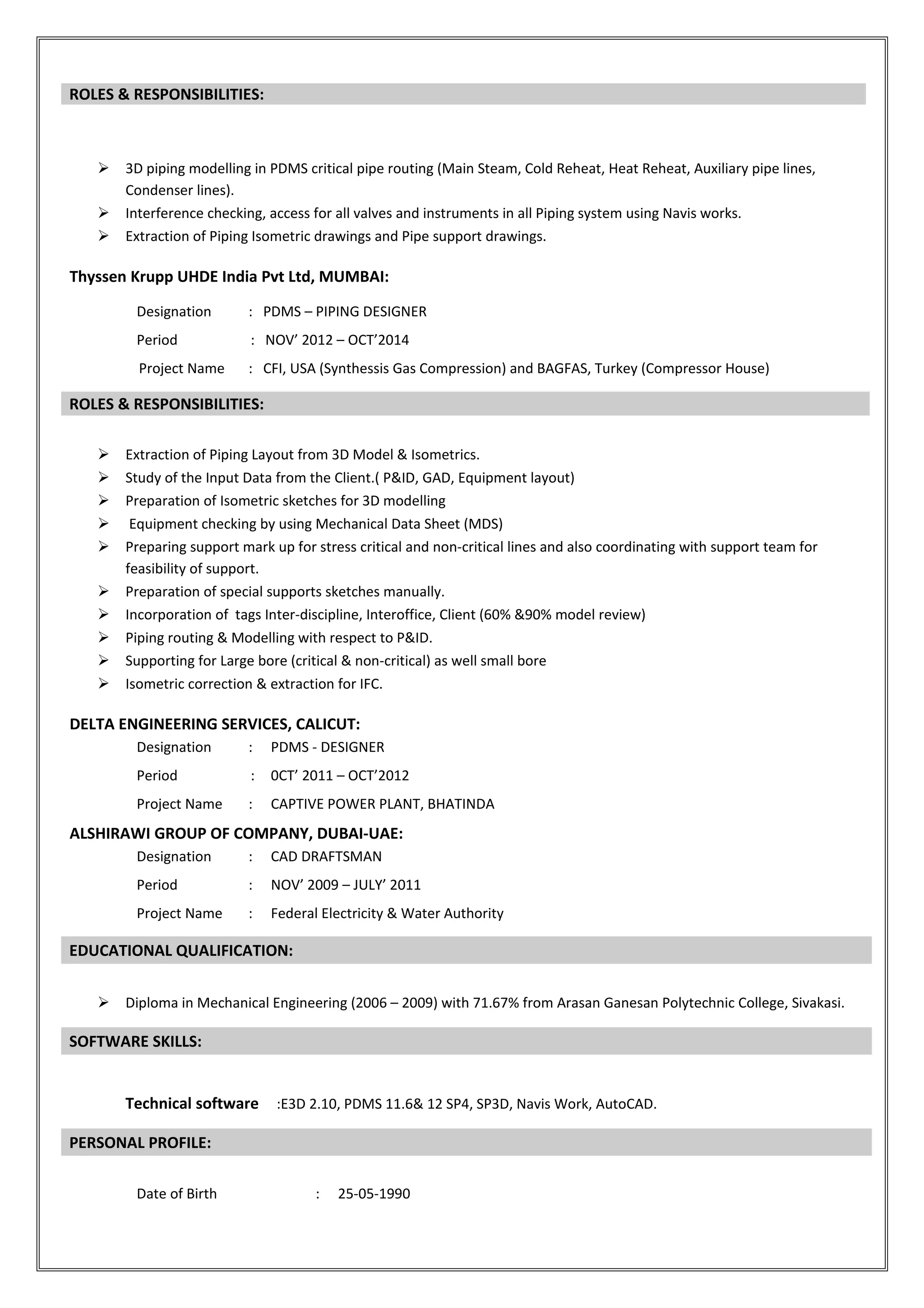 PIPING DESIGNER | DOC