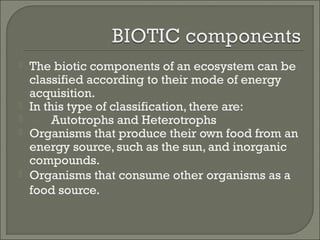 structural component of ecosystem | PPT