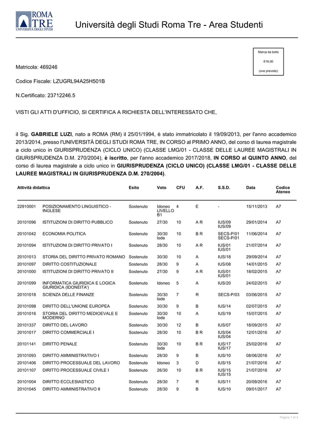 Esami | PDF | College Education | Education