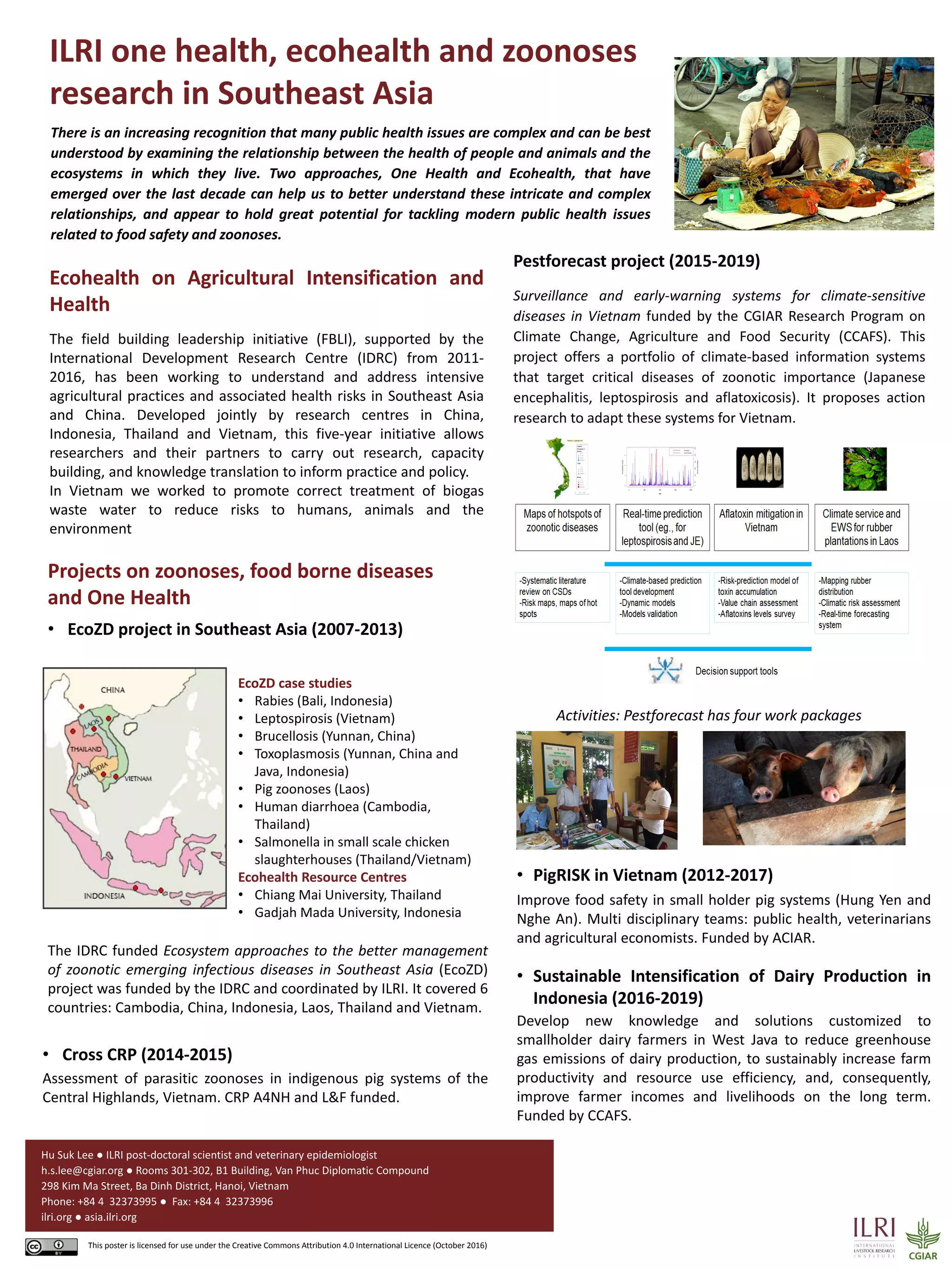 ILRI one health, ecohealth and zoonoses research in Southeast Asia | PDF