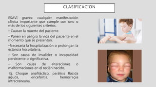 ESAVI (Eventos Supuesta mente Atribuibles a la Vacunacion o ...