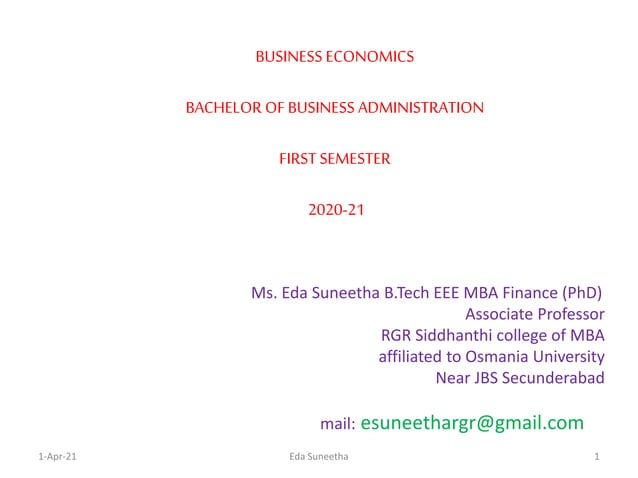 Es bba i sem unit 1 ppt | PPTX