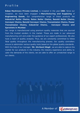 Esbee machinery-private-limited | PDF