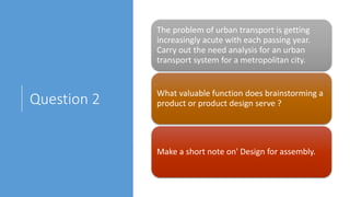 AMIE - Question Paper of Design & Manufacturing (Summer 2017) | PPT ...