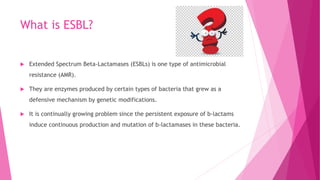 ESBL Producing Gram-Negative Infection | PPTX