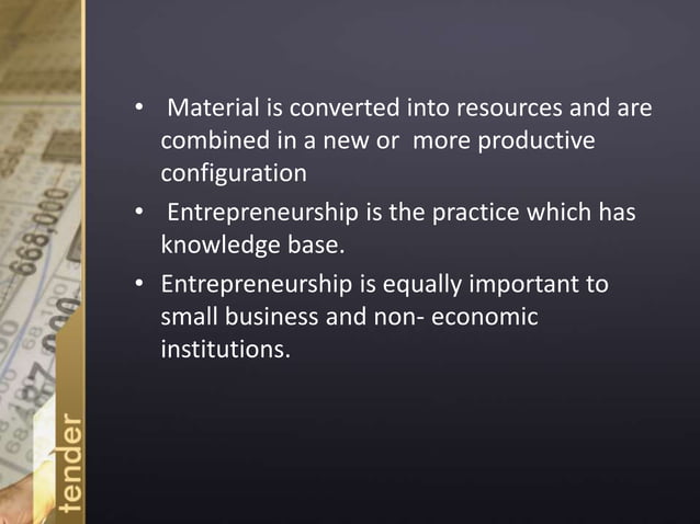 Economic and Psychological theories of Entrepreneurial motivation | PPT