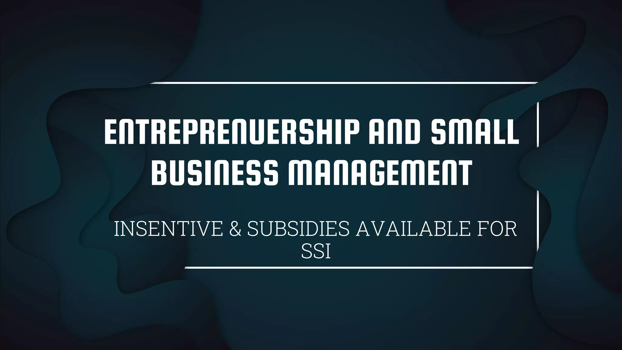 incentives for small scale business | PPTX