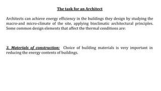 Energy system for buildings. It has how to build buildings efficiently ...