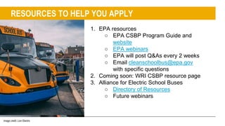 Electric School Buses & the EPA Clean School Bus Program | PPTX