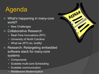 Retargeting Embedded Software Stack for Many-Core Systems | PPT