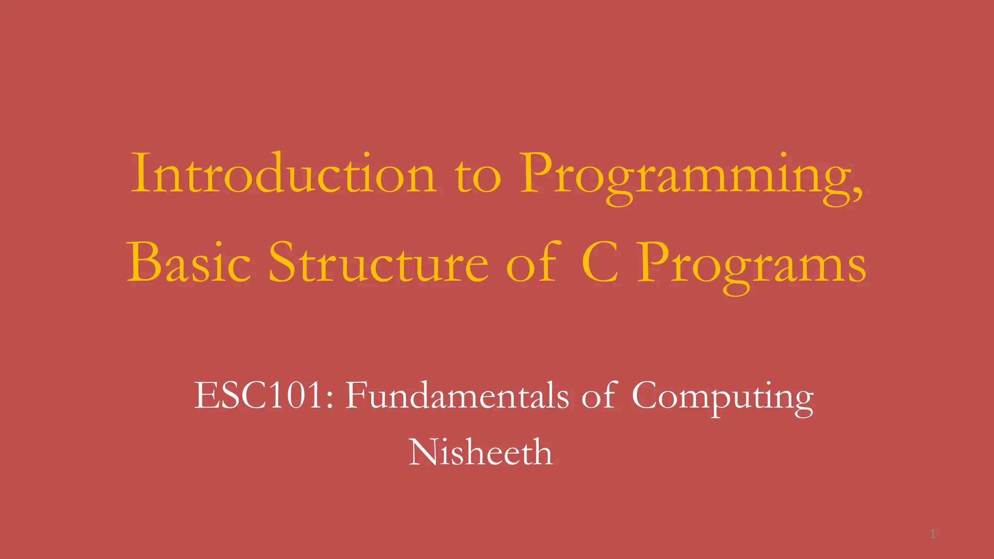 IITK ESC 111M Lec02.pptx . | PPTX | Programming Languages | Computing