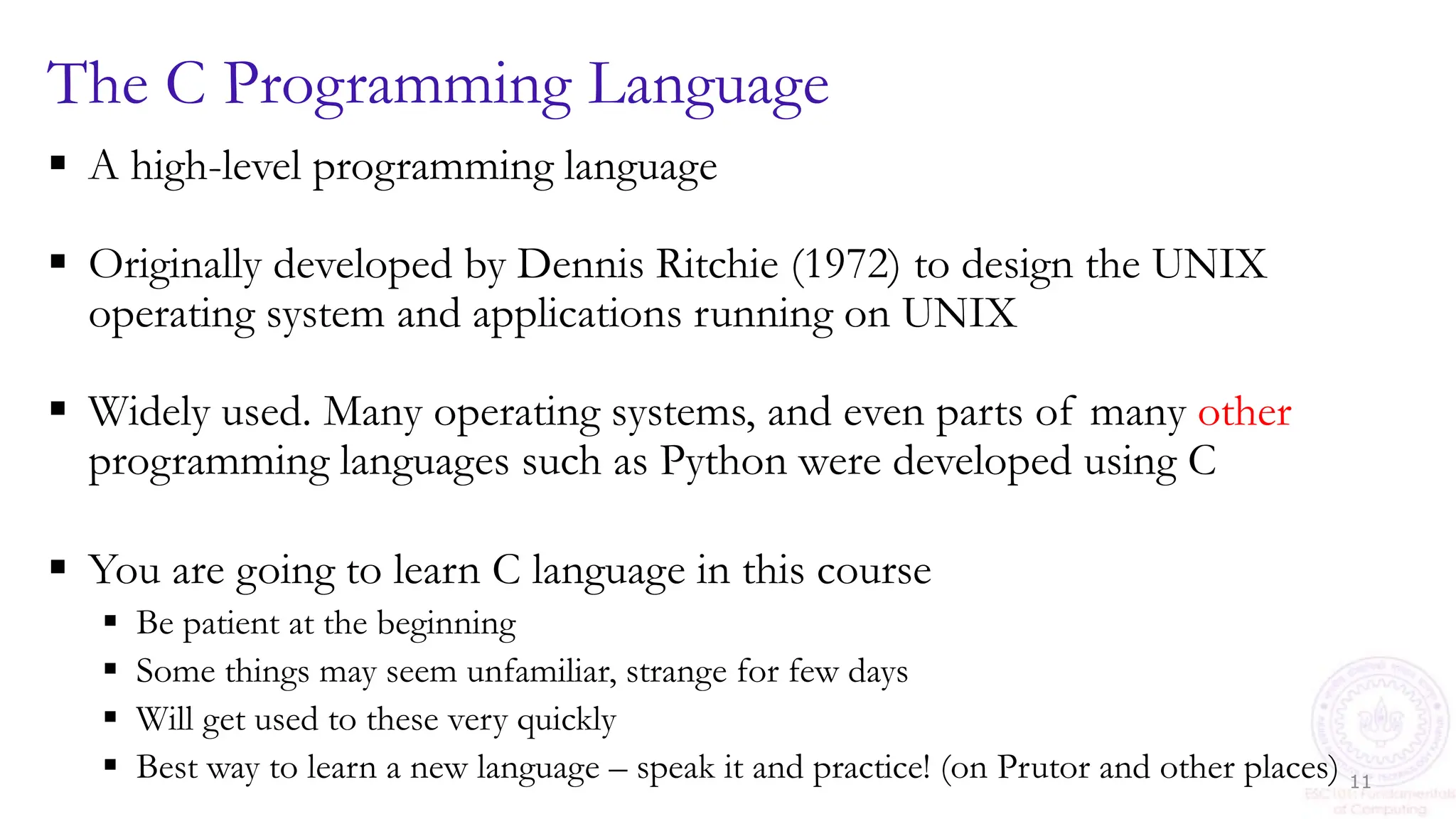 IITK ESC 111M Lec02.pptx . | PPTX | Programming Languages | Computing