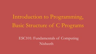 IITK ESC 111M Lec02.pptx . | PPTX | Programming Languages | Computing