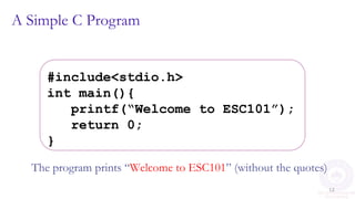 IITK ESC 111M Lec02.pptx . | PPTX | Programming Languages | Computing