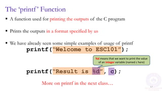 IITK ESC 111M Lec02.pptx . | PPTX | Programming Languages | Computing