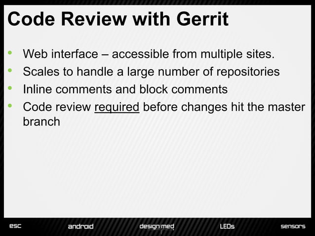 Using Git/Gerrit and Jenkins to Manage the Code Review Processord | PPT