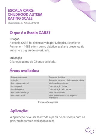 Escala-CARS-1.pdf teste para crianças com autismo | PDF