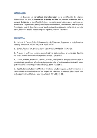 Escala forrest hemorragia digestiva | PDF