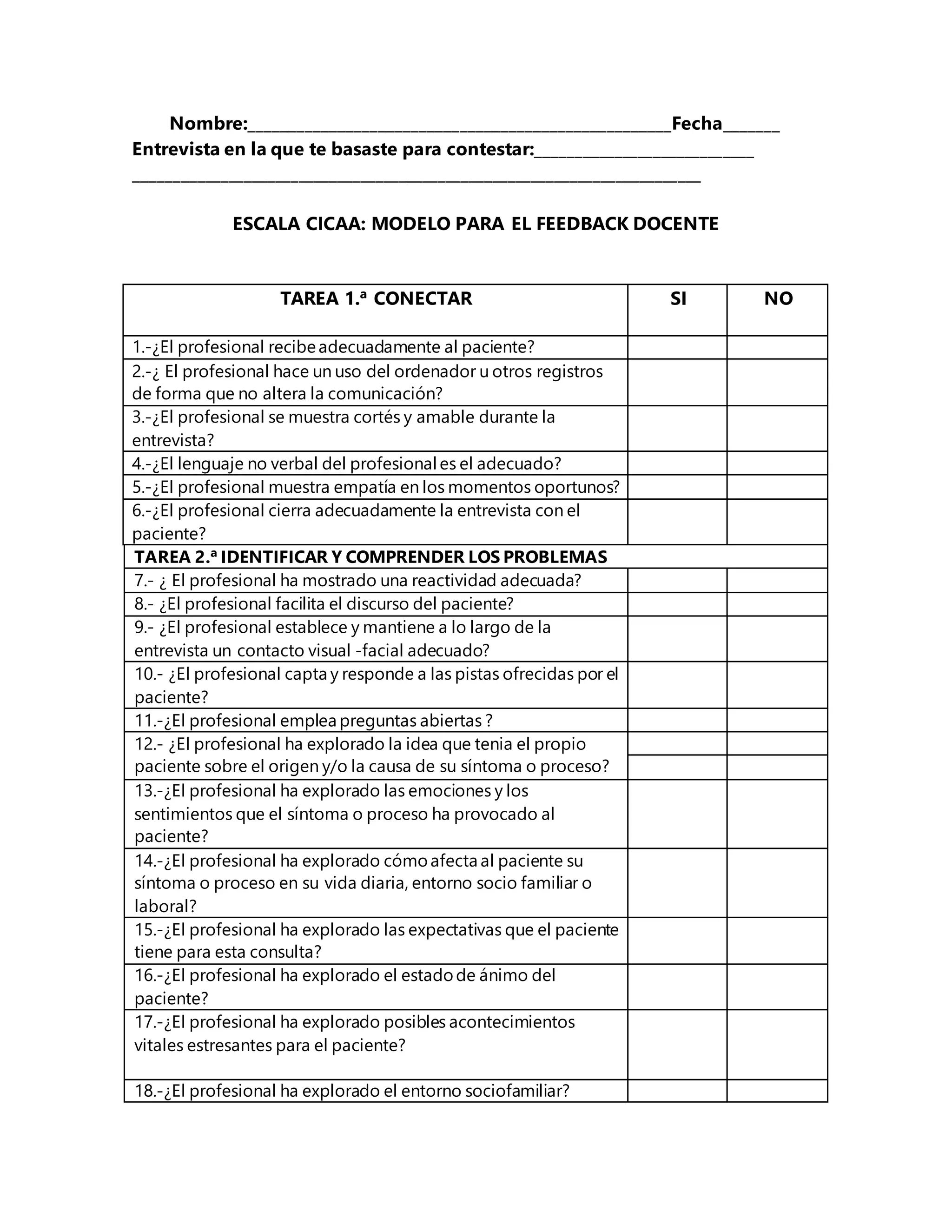 Escala cicaa para_los_médicos. | DOCX | Medical Health