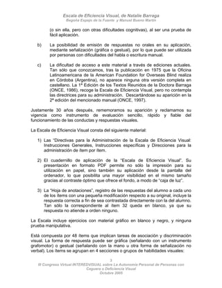 Escala eficiencia visual N.barraga | PDF