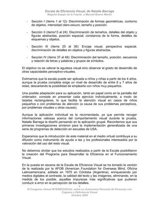 Escala eficiencia visual n.barraga | PDF