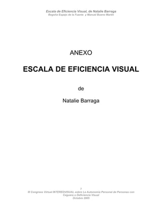Escala eficiencia visual n.barraga | PDF