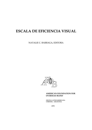 Escala eficiencia visual n.barraga | PDF