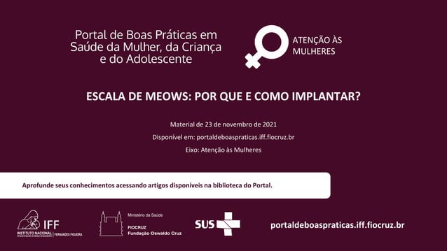 Escala de MEOWS: por que e como implantar? | PDF | Pregnancy ...