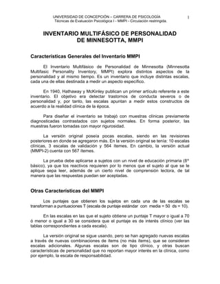 Escalas basicas mmpi2 | PDF