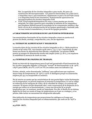 Escalas de integración de los circuitos lógicos ssi | DOCX