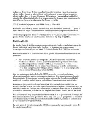 Escalas de integración de los circuitos lógicos ssi | DOCX