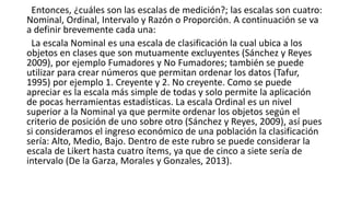 Escalas de medición | PPTX