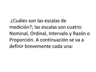 Escalas de medicion | PPTX