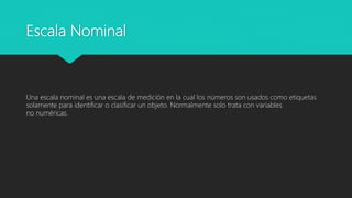 Escalas de medicion | PPTX