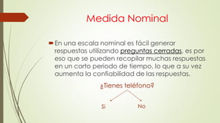 Presentación Escalas de Medición | PDF